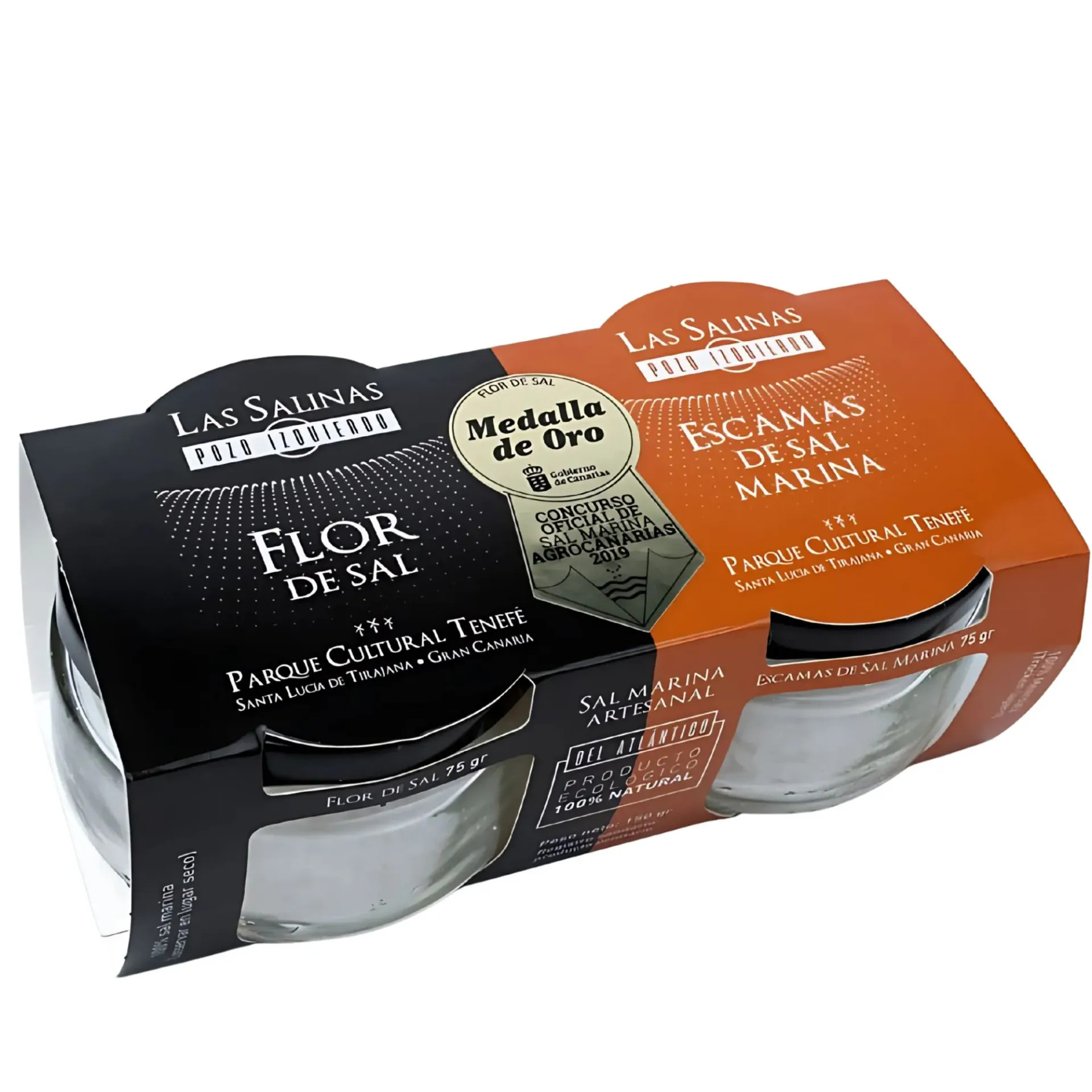 Solný květ a solné vločky – Flor de Sal & Escamas 2×75 g